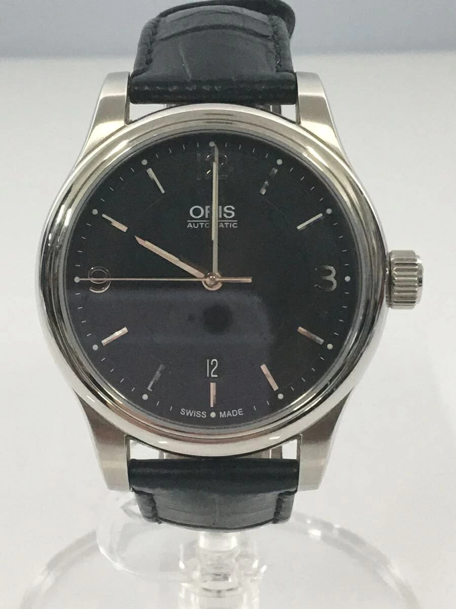 ORIS self-winding/analog/leather/BLK/BLK/7594 | Timepeaks